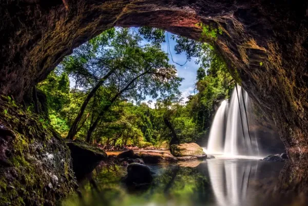 Beautiful Waterfall Caves