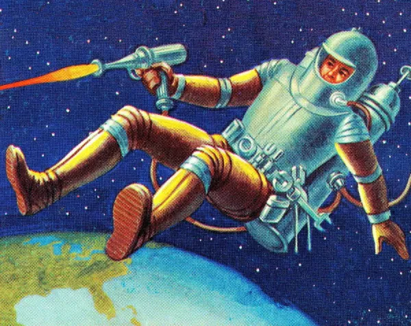 Animated Astronaut With A Ray Gun
