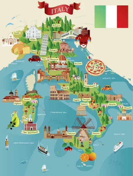 Cartoon Maps Art Prints, Posters & Puzzles