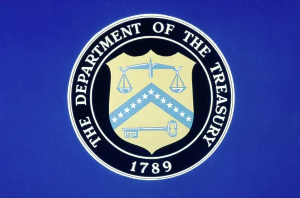 Department Of Treasury Seal Federal Government Is Back In Business