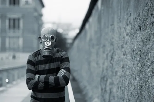 Art Gas Mask Man