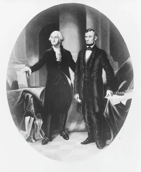 Silueta De George Washington Y Abraham Lincoln Abraham Lincoln