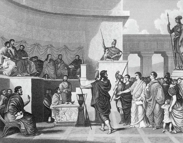 Roman Senate House Painting How Ancient Rome Thrived During Pax Romana