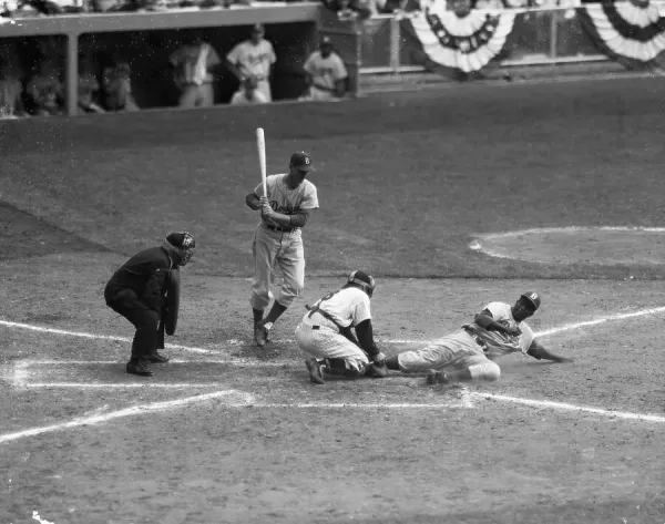 Jackie Robinson Stealing Home Poster Jackie Robinson Stealing Home.