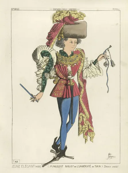 Male Medieval Clothing Drawing