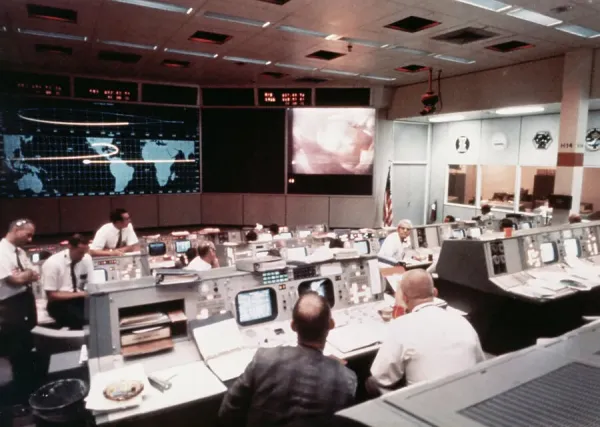 Nasa Control Room 1969 Apollo 11 Launch Control Center. Footage Of