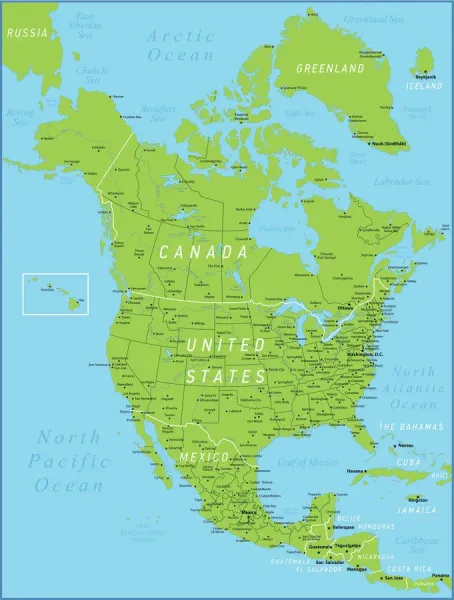 Map Of Us And Canada Rivers
