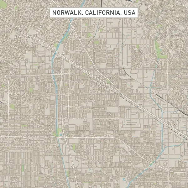 Mapa De Norwalk, California