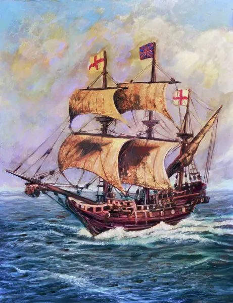Mayflower Ship Painting The Illustrated Story Of How Mayflower II Was