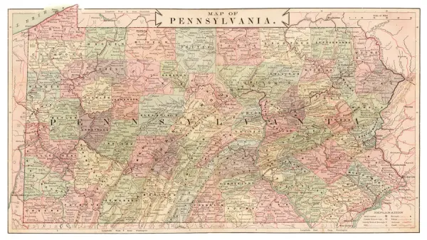 Pennsylvania Geography Map Linguistic Geography Of Pennsylvania