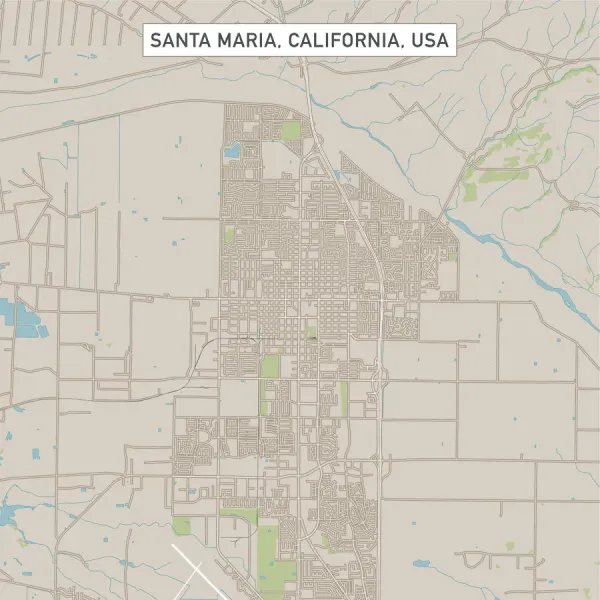 Map Of Santa California Area Santa Ana, CA Raised Relief Map By
