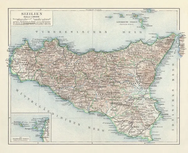 Topographic Map Of Sicily Mapsofnet